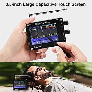 1.10d 3.5" 50KHz-2GHz DSP SDR Receiver Malahit DSP SDR Receiver, Upgrade Version Malahit SDR Shortwave Radio Receiver Malachite DSP SDR Receiver, 3600mAh Battery, Aluminum Alloy with Cooling Hole