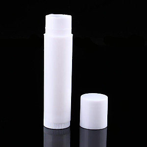 100PCS 5ml Clear Sturdy Black White Empty Round Plastic Lip Balm Tubes Containers for DIY Refillable Lip Gloss Tube Lipstick Containers