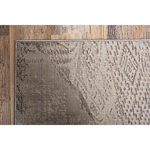 Unique Loom Sofia Collection Area Rug - Albert (6' 1" x 9' Rectangle, Dark Gray/ Gray)