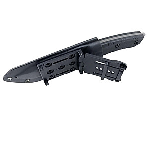 HUNT-DOWN 10" Full Tang Hunting Knife with Black Sheath - Stainless Steel Blade