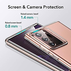 ESR Metal Kickstand Case Compatible with Samsung Galaxy Note 20 Ultra (6.9-Inch) [Vertical and Horizontal Stand] [Reinforced Drop Protection] – Clear
