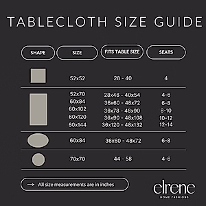 Elrene Home Fashions Poppy Wildflower Botanical Border Fabric Tablecloth, Rectangle, 60 inches X 84 inches