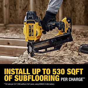 Dewalt DCN920P1 20V MAX Brushless 21-Degree Lithium-Ion Cordless Plastic Framing Nailer Kit (5 Ah)