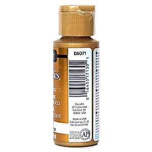 DecoArt DM-DA071 Dazzling Metallics 2-Ounce Glorious Gold Acrylic Paint