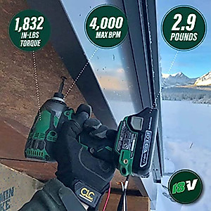 Metabo HPT 18V Cordless Impact Driver, 1/4-in Hex Chuck, Triple Hammer Technology, Powerful 1, 832 In/Lbs Torque, Variable Speed Trigger, IP56 Compliant, LED Light, Tool Only (WH18DBDL2Q4)