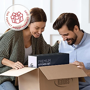 Kitchen Utensils Set, Cooking Utensil Set Kitchen Gadgets, Pots and Pans set Nonstick and Heat Resistant, 24 Pcs Nylon and Stainless Steel, Spatula Set, Apartment Essentials Kitchen Cookware Sets