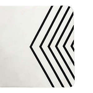Bloomingville White and Black Chevron Marble Cheese Cutting Board