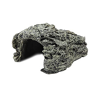 ciciglow Fish Hiding Cave Aquarium Turtle Reptile Basking Hide Habitat Shelter,Reptile Cave Huts Hideouts Place, for Aquarium Terrarium Decoration Ornament, High Simulation (Medium Turtle Cave)