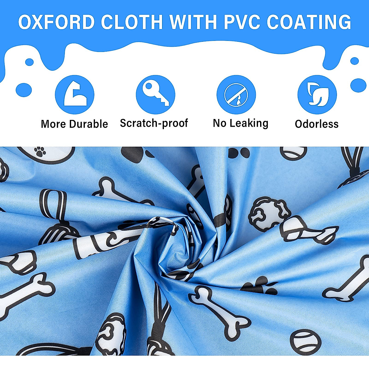 Docuwee Foldable Round Dog Kids Swimming Pool Cover, for 48" Collapsible Outdoor Pool, PVC Coating Waterproof and UV Protection, Leakproof Washable Kiddie Dog Small Pool Cover