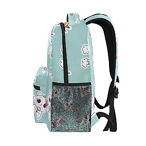Cute Unicorn Cat Caticorn Backpack Girl Backpacks for School Elementary Cute Bookbags for Girls 3rd 4th 5th Grade
