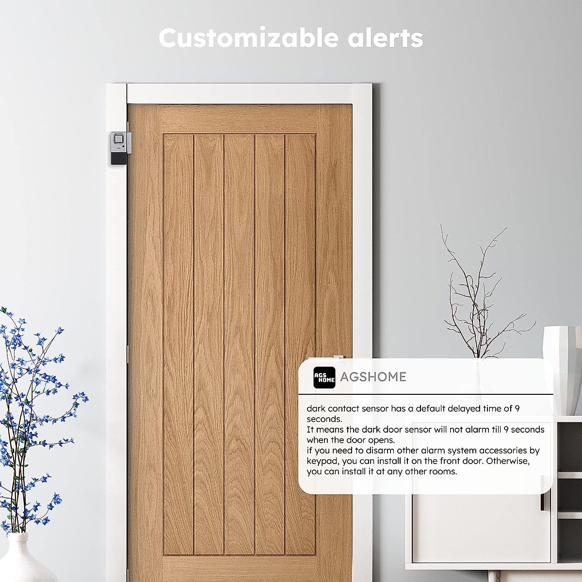 Door Window Alarm with APP Alerts - 5 Pack - with delay Alarm Sensor, Instant Alarm sensors, Wireless WiFi Window and Door Alarms for Home Security, Kids Safety, and More, by tolviviov