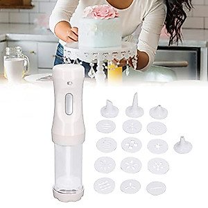 Cookie Press Maker Machine Electric Cookies Press Cake cookie design Cookies Maker Kit with 9 Discs and 1 Icing Tip for DIY Cookies Decoratin cookie press discs for