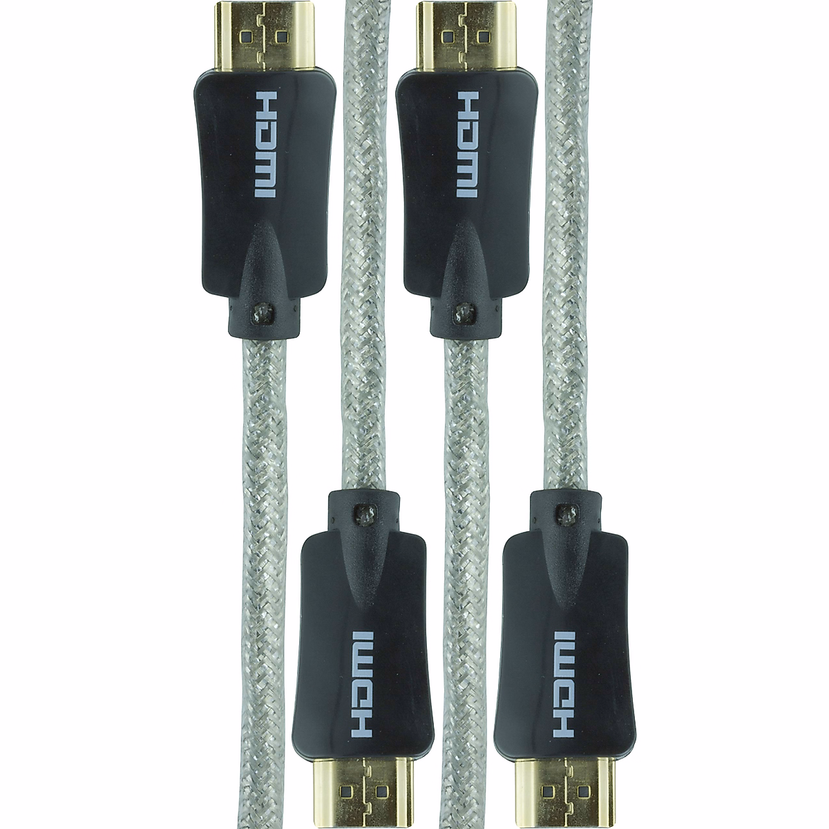 GE HDMI Cable, 2 Pack, 6 Feet, Full HD 1080p 4K 60Hz, HDMI 2.0, 18 Gbps, with Ethernet, HDR, for Smart TV, PS4, PS5, Xbox X, Blu-ray, Streaming, 33519