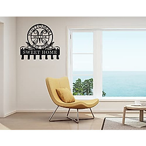 HRZSIGNFC Personalized Key Holder for Wall, Metal Key Hooks for Wall, Wall Key Holder, Custom Name Key Rack for Wall, Coat Rack, Towel Rack, Key Hanger for Wall, Custom Name Key Holder