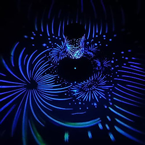 WOERTE HOME Outdoor Hanging Solar Lanterns Garden Decorative Lights Holiday Lanterns Fireworks Solar Hanging Metal Waterproof Patio Courtyard Path Terrace