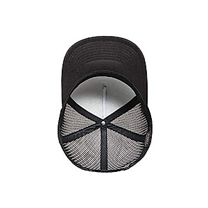 Yupoong Men's YP Classics 5-Panel Retro Trucker Cap, OSFA Black