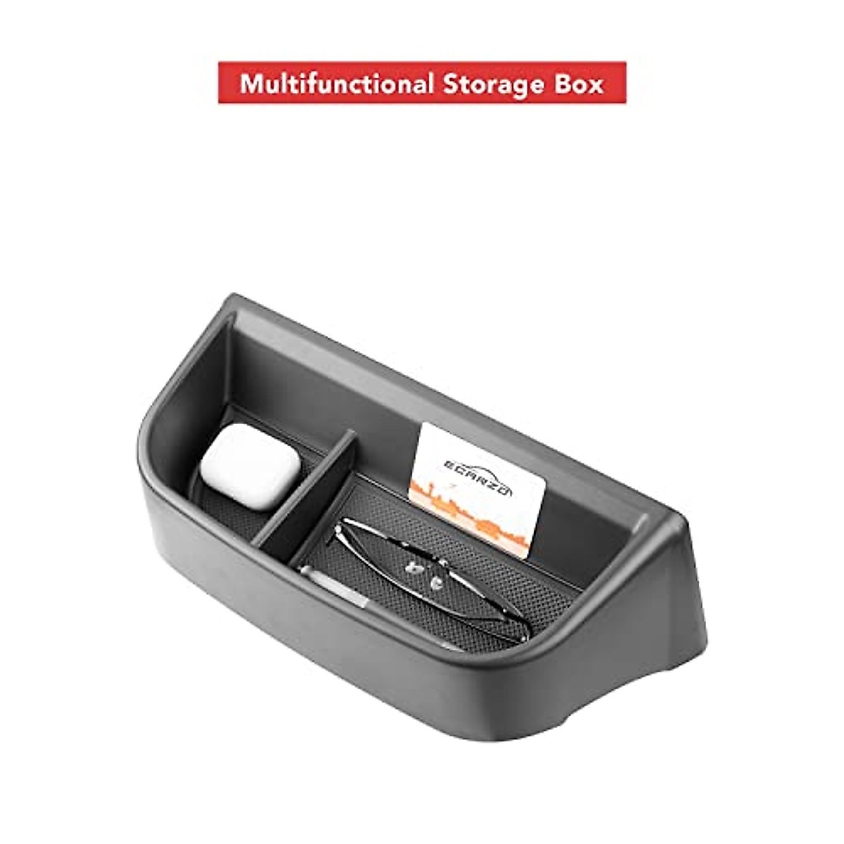 Ecarzo Center Console Dash Storage Tray for 2021 2022 2023 Toyota Sienna Dashboard Organizer Insert Sunglass Holder Container Accessories