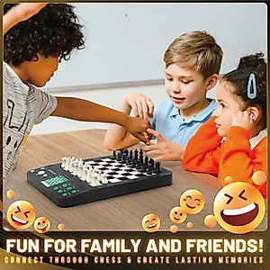 iCore Electronic Chess Set - Teach and Play with The Smart Chess Computer Game Board - Ideal for Beginners and Improving Players