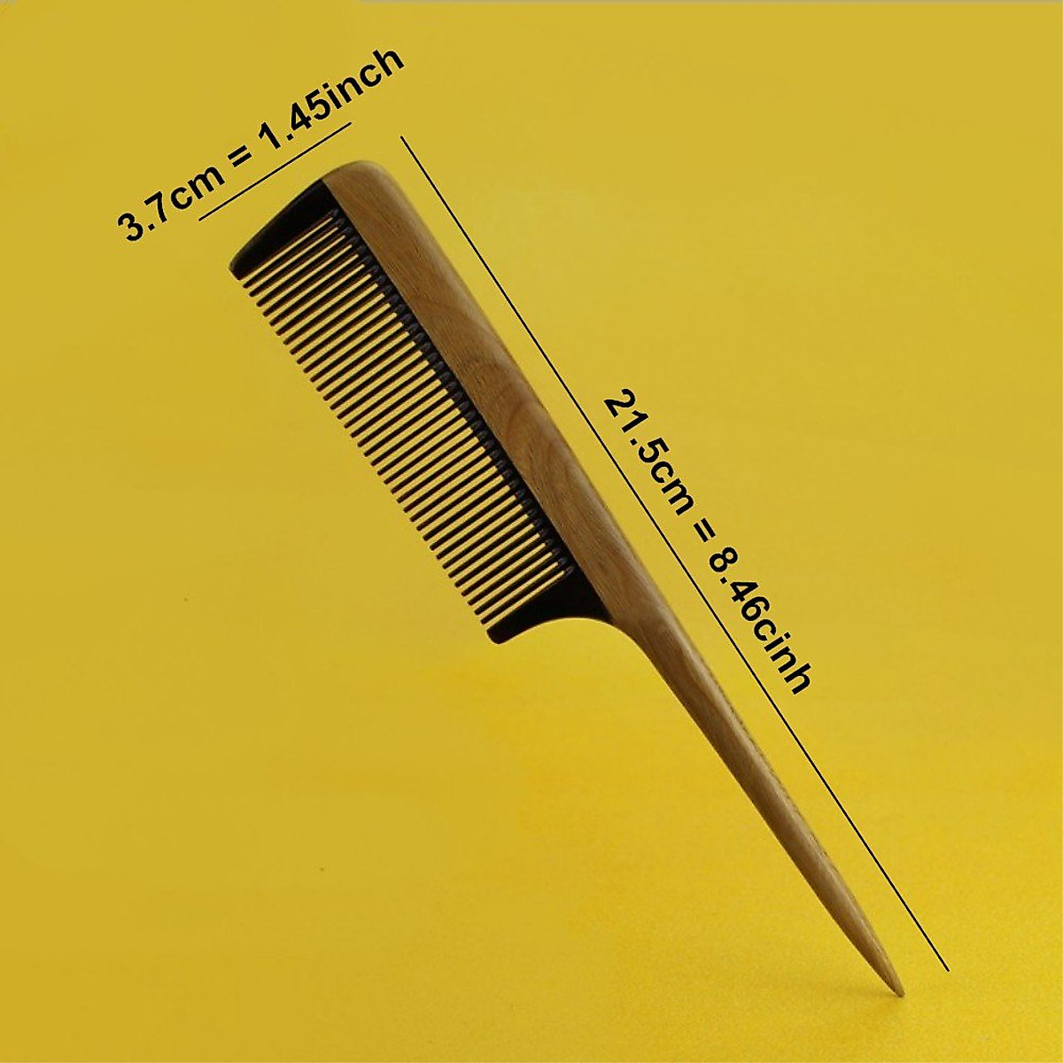 Sandalwood Wood Comb No Static Handmade Wide Tooth Comb and Fine Tooth Teasing Tail Comb Natural Buffalo Horn Teeth Comb Wooden Comb Set