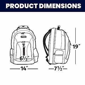 RTIC Summit Laptop Backpack, Navy& Black Medium