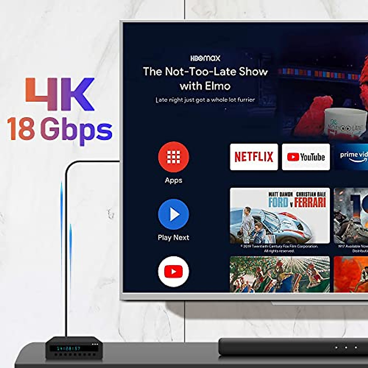 HDMI to HDMI Cable, 4K@60Hz High Speed 5ft HDMI 2.0 Cable, 18Gbps, 4K HDR, 3D, 2160P, 1080P, Ethernet, Audio Return(ARC) Compatible with UHD TV, Blu-ray, Xbox, PS4, PS3, PC - 5 Feet (1.5 Meters)