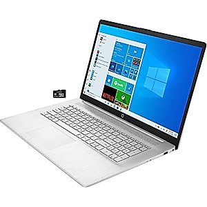 2021 HP 17.3" Laptop Computer 11th Gen Intel Core i3-1115G4 (Beats i5-8265U) 16GB RAM 1TB HDD HD+ Display USB-C WiFi HDMI Webcam Win10 + GOLDOXIS SD Card