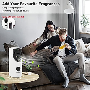 ITAX-WORLD Automatic Air Freshener Spray Dispenser Programmable Fragrance Dispenser Fit for Spray Refills | Wall Mount Aerosol Dispenser Spray Holder for Home Office Bathroom Hotel Commercial Place