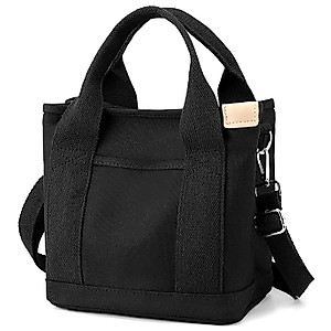 Small Tote Bag with Zipper Tote Bag for Women Canvas Crossbody Bag Shoulder Bag Satchel Hobo Bag Gifts for Women