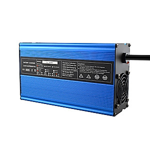 Abakoo 48V 15A Battery Charger for Yamaha Golf Cart G19 G22, with 2 Pin Plug, Blue