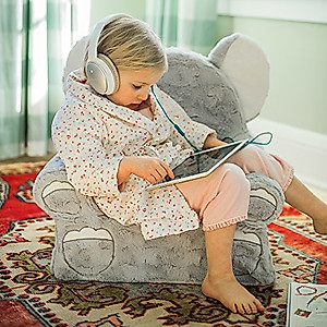 Animal Adventure | Sweet Seats | Grey Elephant Children's Plush Chair