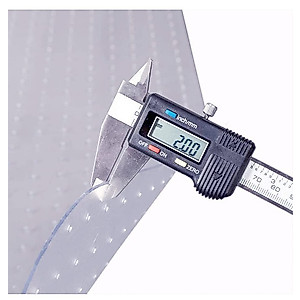 Qmake Office Desk Chair Mat for Carpet Floor Low Pile PVC Protection Anti-Slip Floor Mat Carpeted Chair Mat Clear,48 x 36