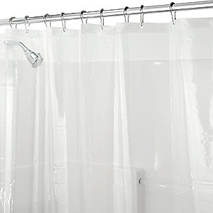 Bathroom Curtain Hooks Rustproof Steel Polished Chrome Shower Curtain Rings Set of 12