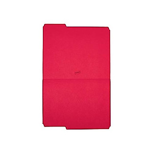 Staples 508978 Colored File Folders W/Reinforced Tabs Letter 3 Tab Red 100/Box