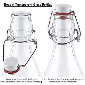 Bormioli Rocco Giara Clear Glass Bottle With Stopper, 33 3/4 oz. (2, Clear)
