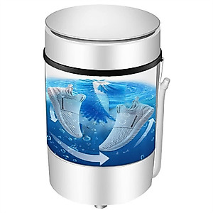 YYbm 7.0kg Shoe Washing and Laundry Small Household Semi-Automatic Mini Single Bucket Washing Machine One Machine Multi-Purpose Suitable for Camping, Travel, Apartment, Dorm, RV