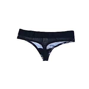 Victoria's Secret Pink Logo Thong Panties/Panty Velvet/Velour Multicolor New (US, Alpha, Medium, Regular, Regular, Multicolor Tropical)