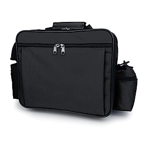 Hopkins Medical Products Home Health Shoulder Bag, 600D Waterproof Exterior, Large Storage Compartments, Removable Adjustable Shoulder Strap, 14x11.5x8