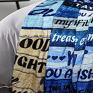 to My Wife Gifts Super Soft Flannel Blanket - Anniversary Romantic Birthday Gift Valentine's Day Gift from Husband to Wife - Gifts for Her Soft Sofa Bed Throw Blanket (60inchx50inch)