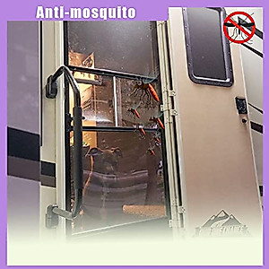 gtpartes RV Screen Door Slider Panel Clear Plexiglass 4701-00 Screen Door Slide Panel and 4700-00 Stopper Compatible with Dexter RH (Right Hand) Series 5050 Radius Corner Upgraded Screen Door