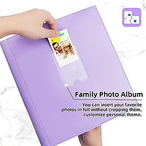 Veicevol 560 Pockets Photo Album for Fujifilm Instax Mini Camera, Album for Polaroid Photo, Photo Album for Fujifilm Instax Mini 12 11 9 40 90 8 Evo LiPlay Instant Camera, 2x3 Photo Album (Purple)