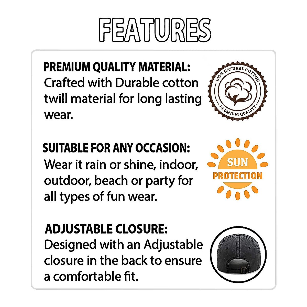 Happy Camper Baseball Caps Washed Adjustable Camping Hat for Men Women Distressed Sport Strap Caps Jeans Ball Cap