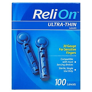 Relion Premier Test Strips 100 Count Bundled with ReliOn Ultra-Thin Blood Lancets, 100 Count and Pill Organizer by Samba Life