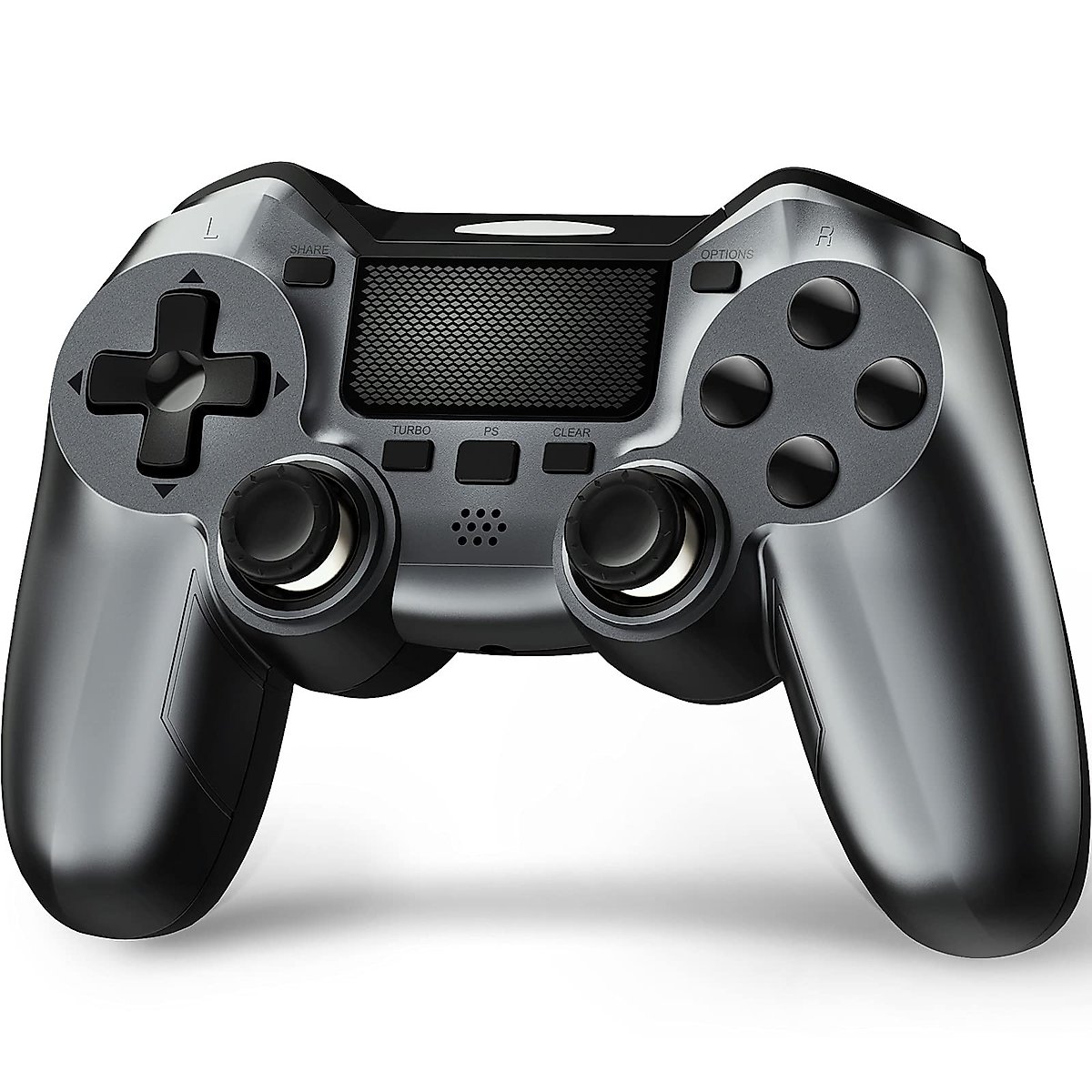 TERIOS Pro Gaming Controller Compatible with PS4 Pro, PS4 Slim, PC - Wireless Controller with Built-in Speaker and Stereo Headset Jack - Auto Fire Turbo Button