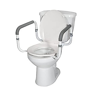 Drive Medical RTL12087 Bathroom Grab Bar for Toilets, White