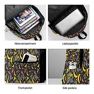 Oiwizxi 3D Printing Backpack Cute Cartoon Daily Leisure Bag Large Capacity Computer Bag and lunchbox 3 Piece Set