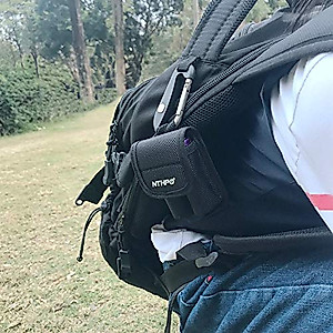 4 Pcs of Nylon Case Pouch Holder Bag Storage for 2X18650 or 2X20700 or 2X21700 or 2XCR123A Battery W/Belt Holster (Batteries are not Included) for Samsung INR21700 30T 40T,Sanyo NCR20700B 18650