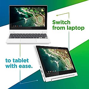Flagship Lenovo Chromebook Flex 3 2 in 1 Touchscreen Laptop Computer, 11.6-Inch HD (1366 x 768) IPS Display, MediaTek MT8173C Processor, 4GB LPDDR3, 64 GB eMMC, Chrome OS, Blizzard White
