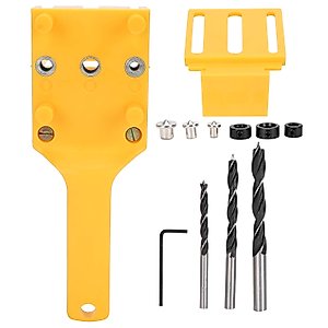 Kuuleyn Punch Locator Kit Cabinet Hardware Jig Tool 11pcs/Set Wood Doweling Jig Drill Guide Punch Positioner Tool Kit for Woodworking Carpentry
