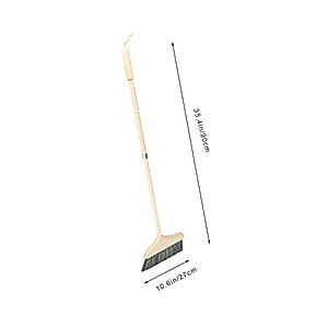 BCOATH Wooden Long Handle Broom Indoor Sweeping Broom Courtyard Broom Garbage Sweeping Broom Soft Broom Lawn Concrete Broom Outdoor Indoor Broom Dust Brooms Carpet Broom Rv Bristle Hair