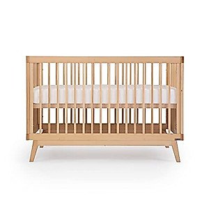 dadada Baby Soho 3-in-1 Convertible Crib – GREENGUARD Gold Certified, Made in Italy, Solid Beechwood – Adjustable Mattress Height, Modern Design 53.15 x 29.95 x 36.7 in 3 Colors (Natural)